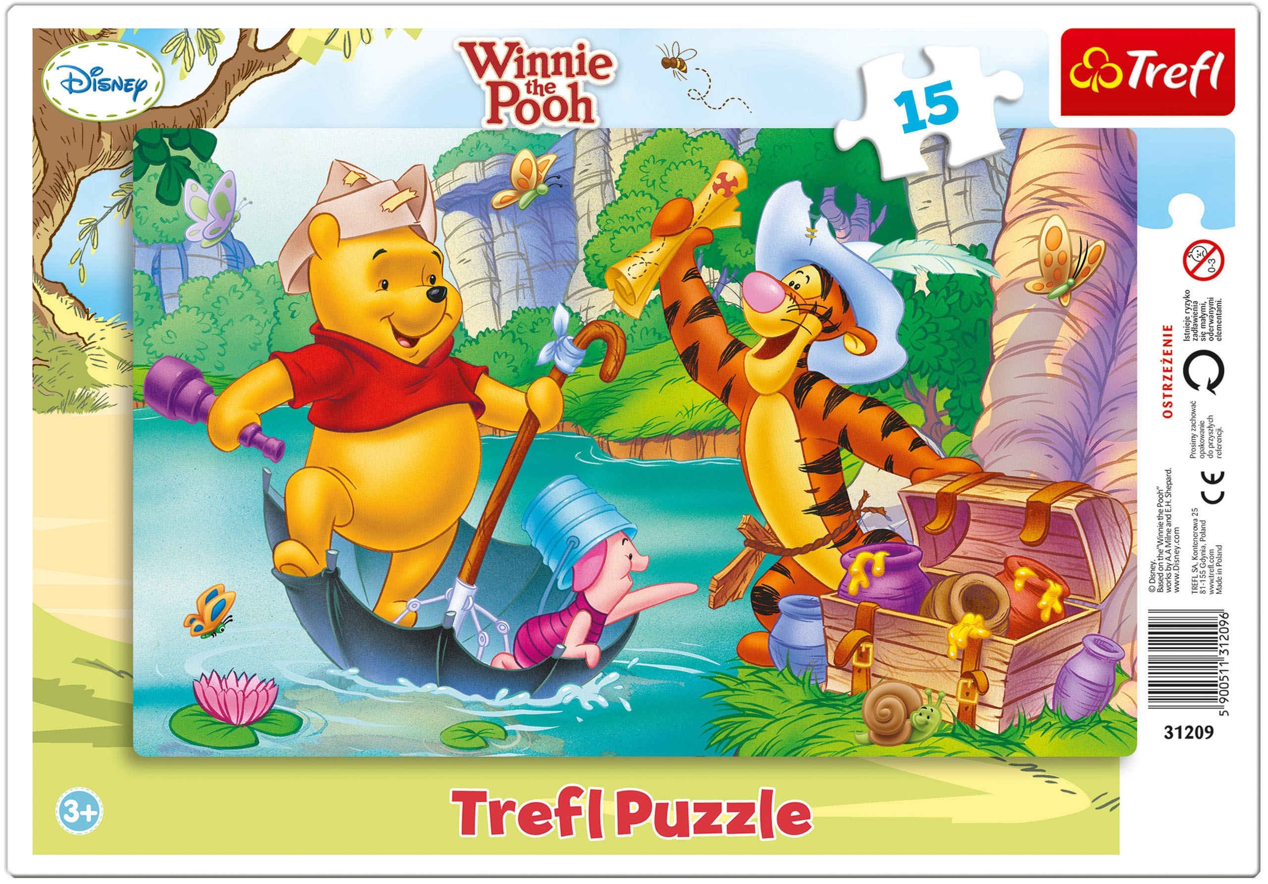 Trefl 15 Piece Baby Kids Infant Winnie The Pooh Forest Frame Jigsaw ...