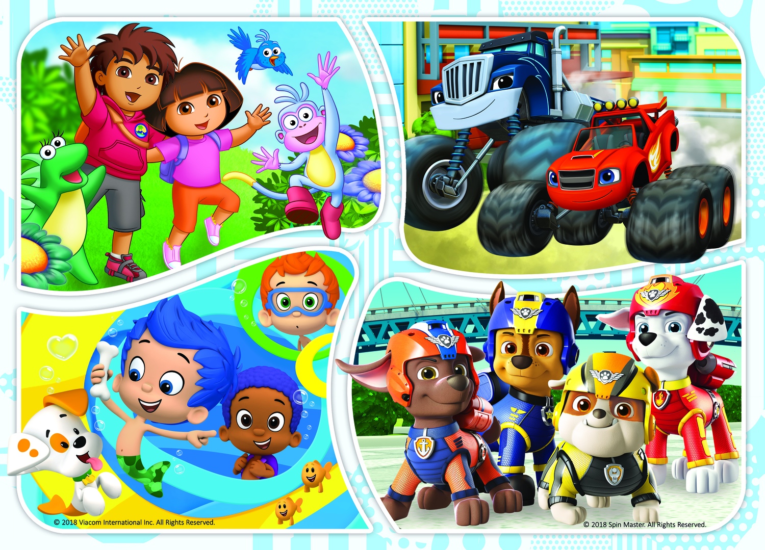 Trefl 4 In 1 Fun For Everyone Viacom Nick Jr Multi-Property Jigsaw ...